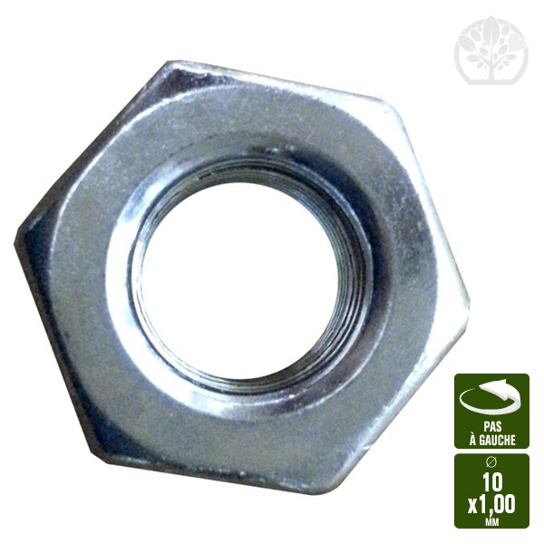 Ecrou 10 x 1.00 pas à gauche